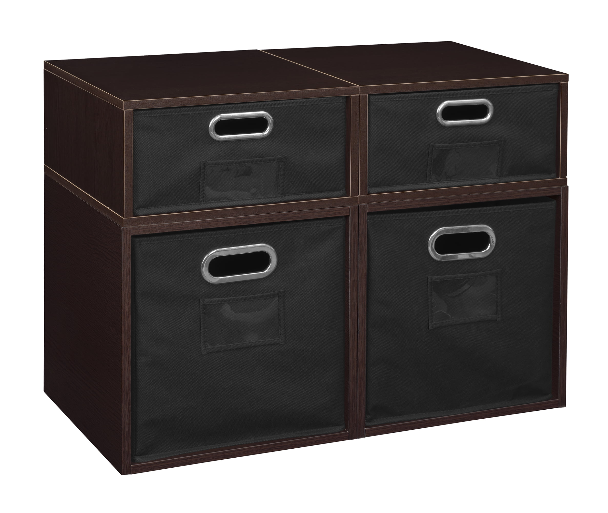 Niche Cubo Storage Set- 2 Full Cubes/2 Half Cubes with Foldable Storage ...