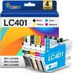 LC401 XL Ink Cartridges for Brother LC401 LC401XL Ink 4 Pack (Black ...