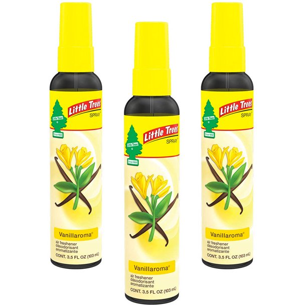 Little Trees Spray Car Air Freshener 3-PACK (Vanillaroma) - Walmart.com ...