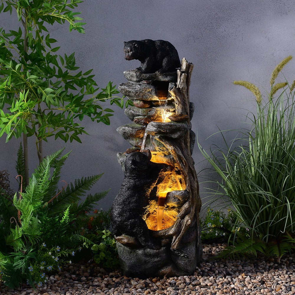 Click here for Hi-Line Gift 37 H Bear Climbing Water Fountain Out... prices