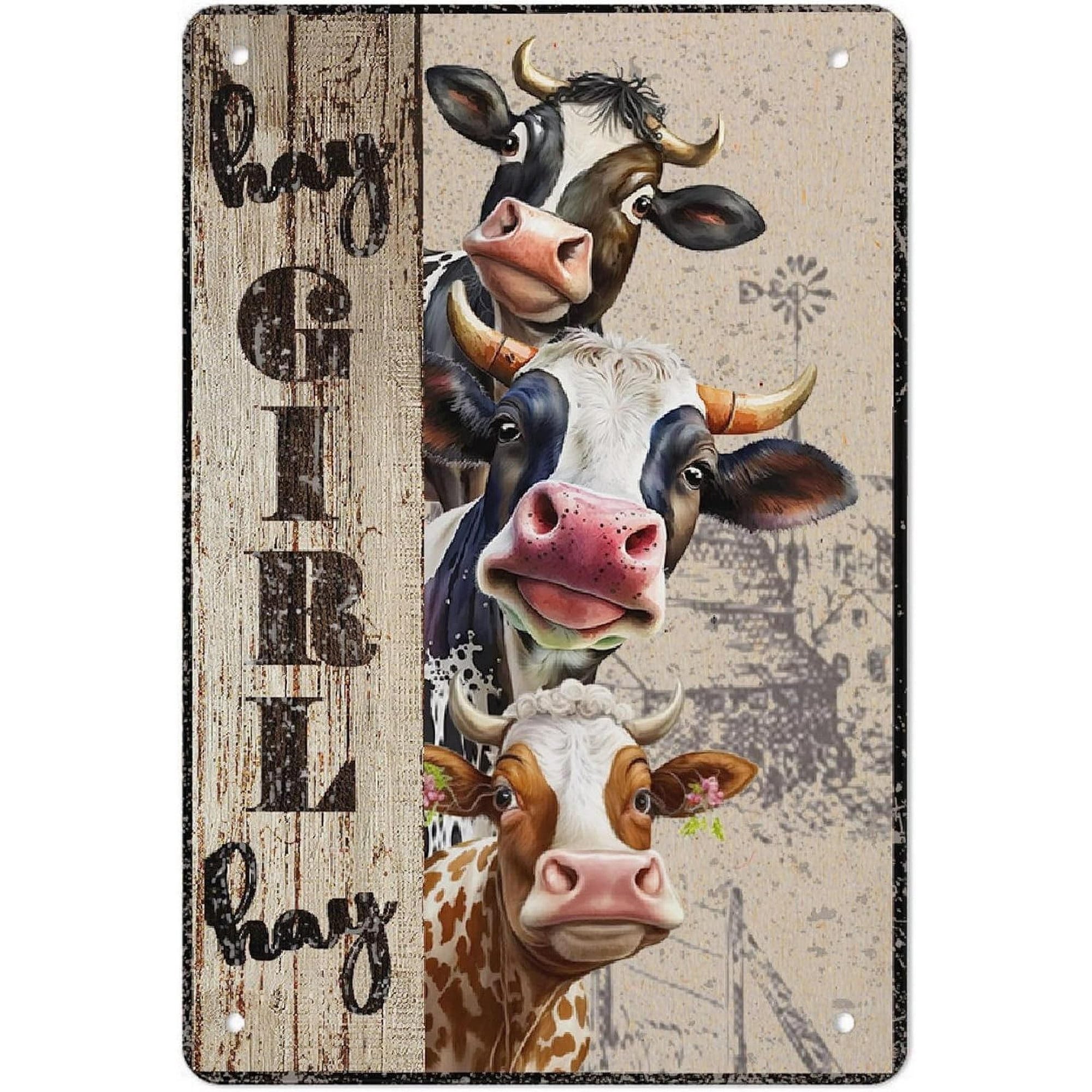Click here for Aocisuki Cow Metal Poster Sign Decor Vintage Funny... prices