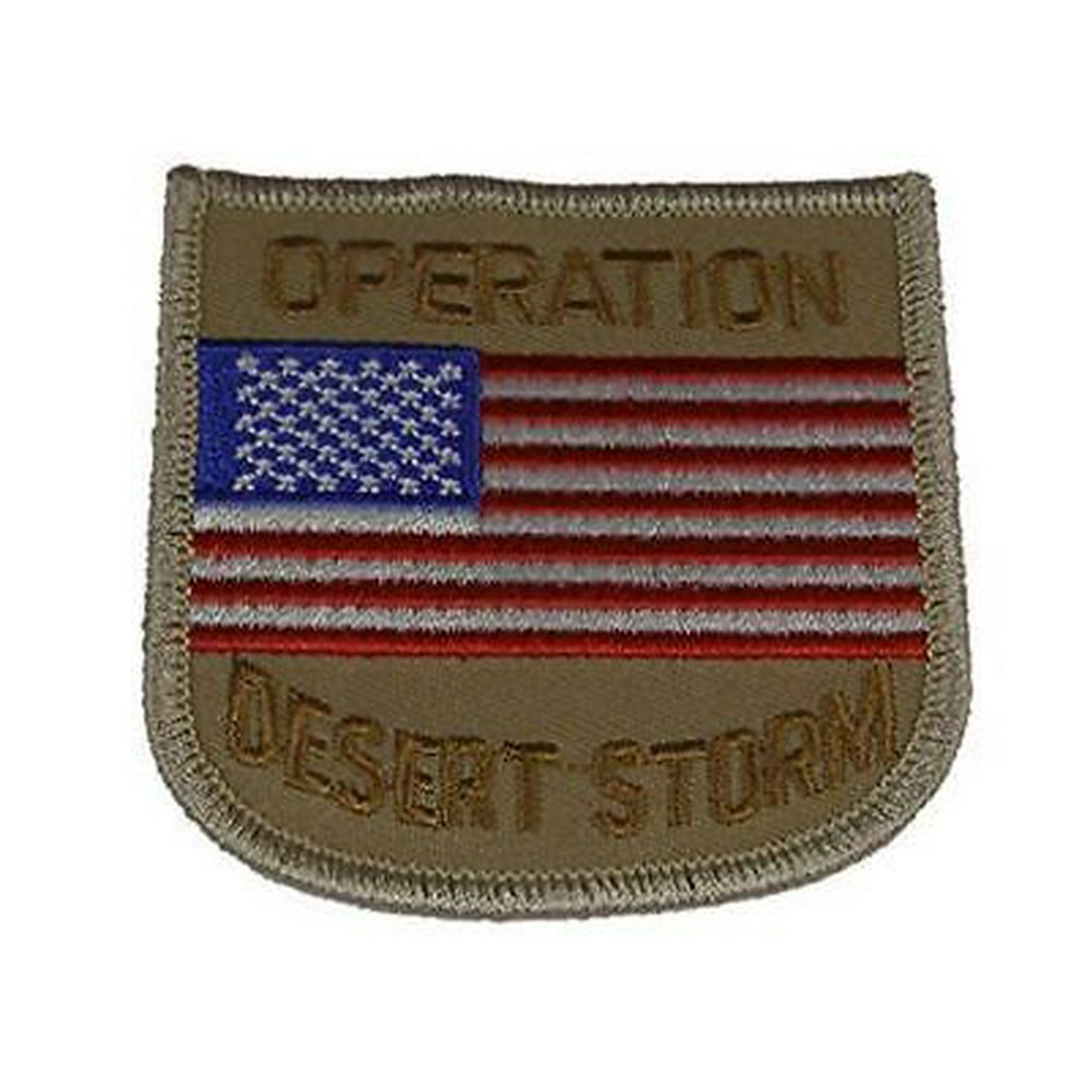 OPERATION DESERT STORM W/ USA FLAG PATCH ODS SHIELD GULF WAR VETERAN ...