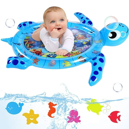 Tummy Time Mat Inflatable Baby Water Mat Baby Toys 3 6 9 12 Months for ...