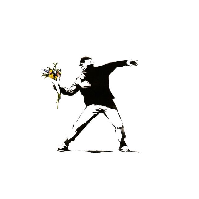 Banksy Rage The Flower Thrower Bouquet Satirical Satire Building ...