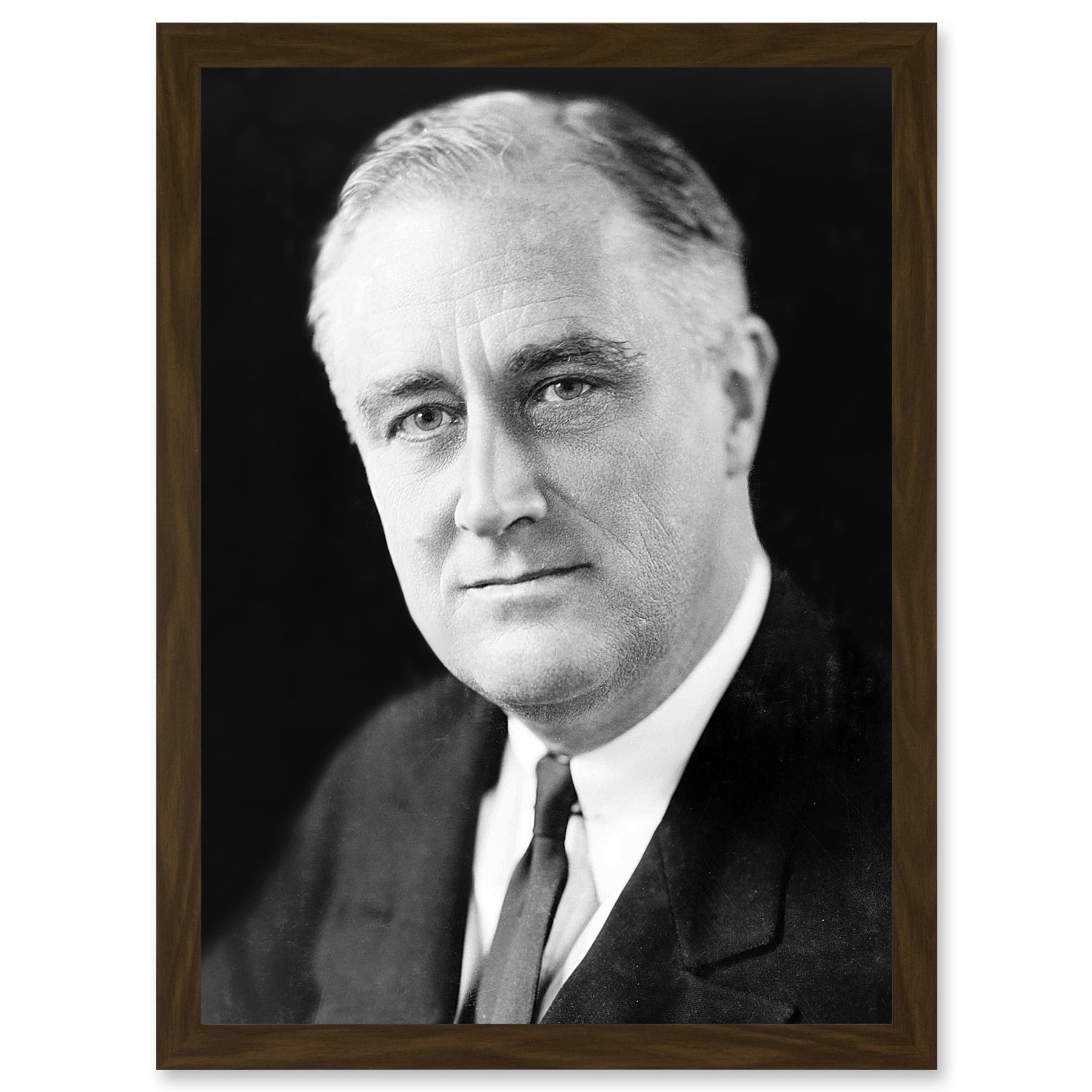 Portrait President FDR Franklin Roosevelt USA Photo Artwork Framed Wall ...