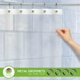 Premium PEVA Clear Shower Curtain Liner with Magnets & Suction Cups ...