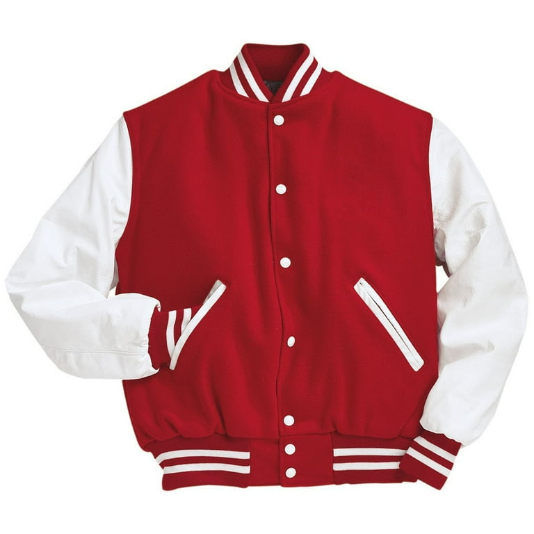 Holloway 224183.408.XL Varsity Jacket, Scarlet & White Holloway 224183.408.XL Varsity Jacket, Scarlet & White