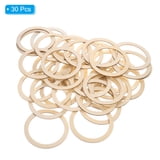 Uxcell 75mm Wooden Rings for Crafts, 30 Pack Natural Wood Rings ...