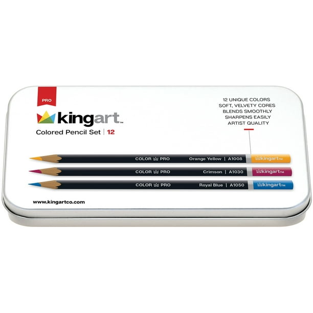 Colored Pencil Set In Tin Case 12/Pkg-Assorted Colors - Walmart.com