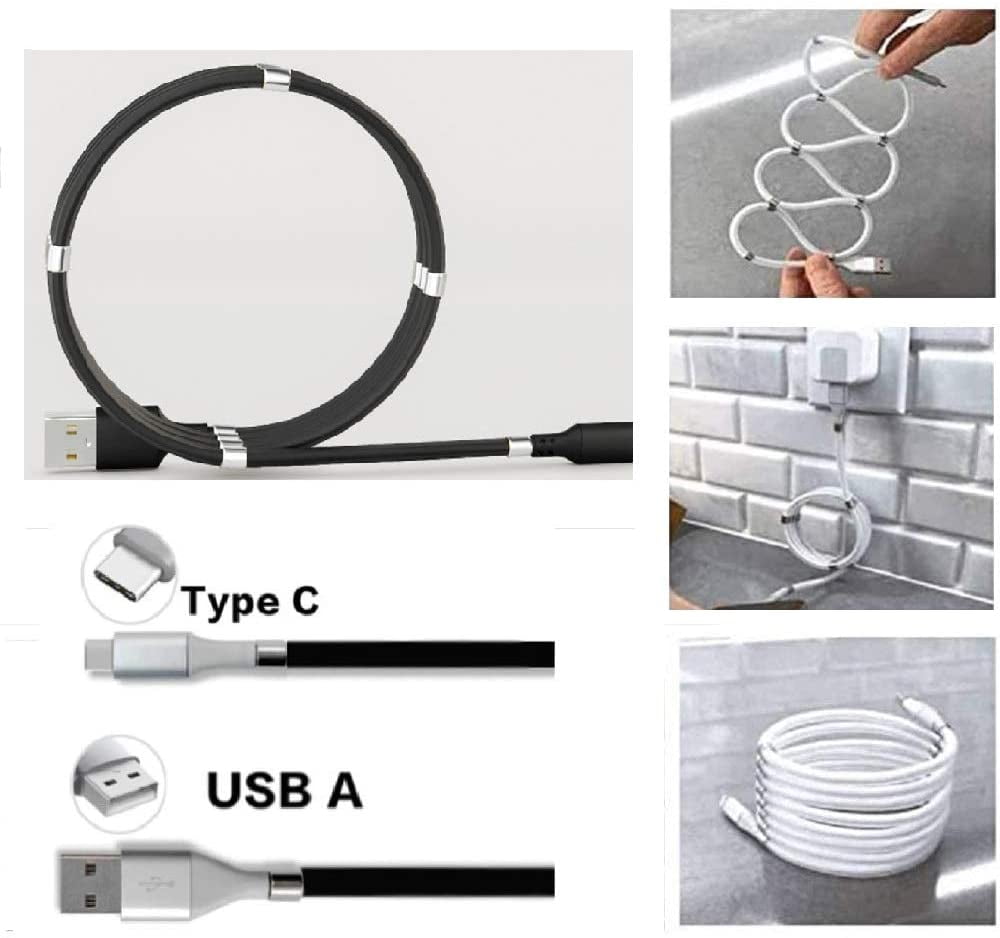 LBC USB TYPE-C Cable Cord with Magnetic Data Cable Organizers, Magnetic ...