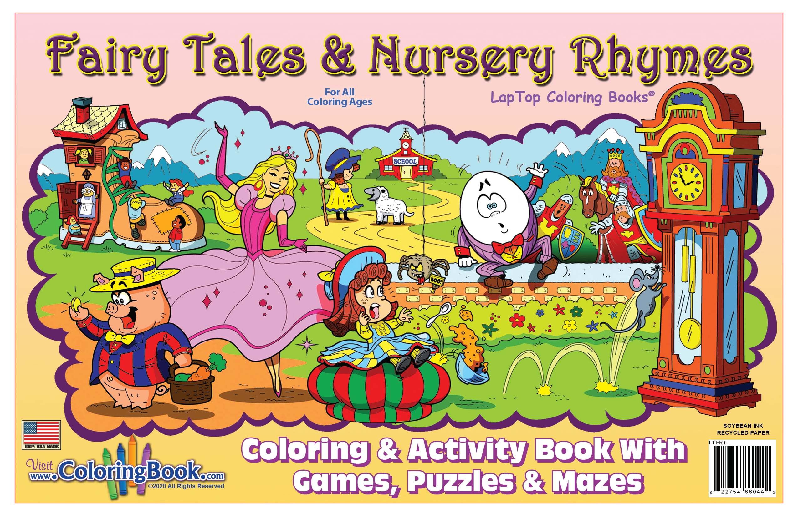 Fairy Tales & Nursery Rhymes LapTop Coloring Book (17"x11") - Walmart.com
