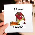 3drose, Image of Words I Love Football with Cartoon Player and Duffel ...