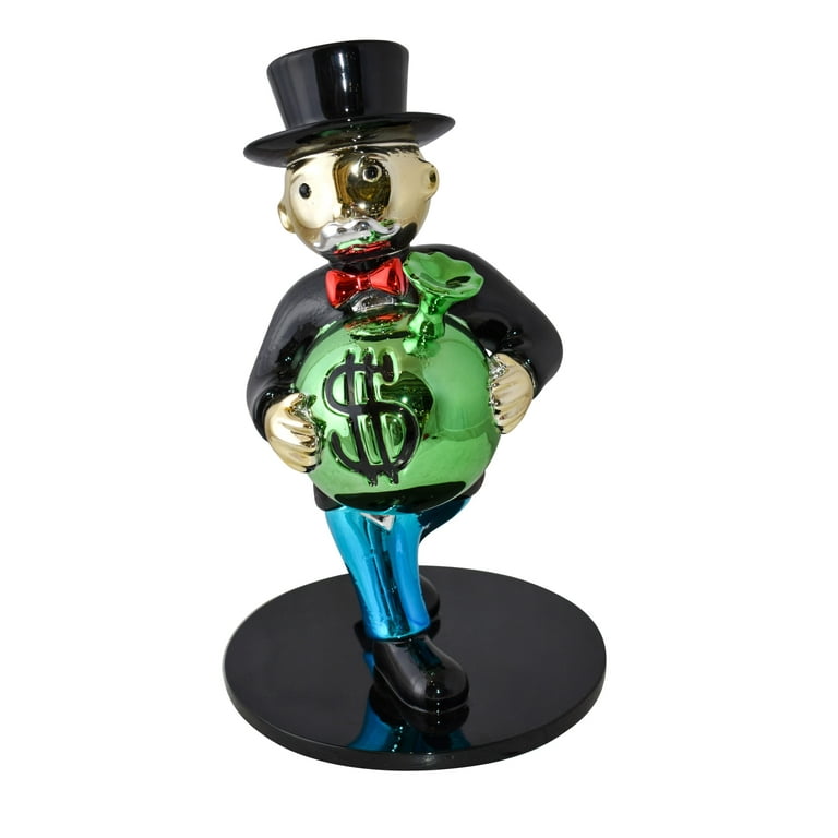 Monopoly Man Holding Money Bag