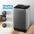 KRIB BLING Full Automatic Washing Machine with LED Display, 17.7 lbs ...