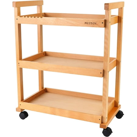 Art Cart, 3-Tier Art Supplies Storage Organizer, Solid Beechwood ...