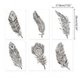 6 Pieces Feather Drawing Stencils Reusable PET Templates for Kids ...