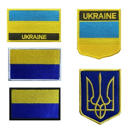 Qianli 5 PCS Ukraine Drapeau Patches Ukraine Shield Patches Brodé Patch ...