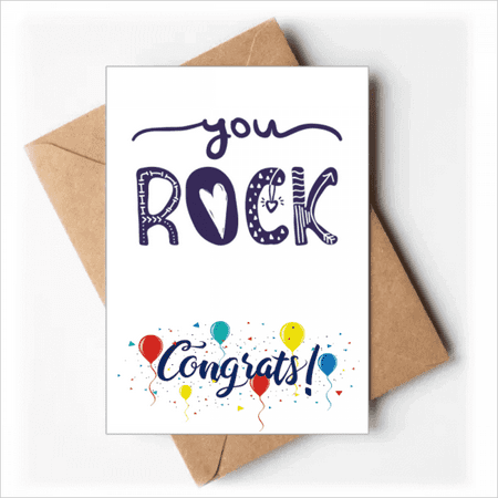 You Rock Cute Quote Handwrite Style Wedding Cards Congratulations ...