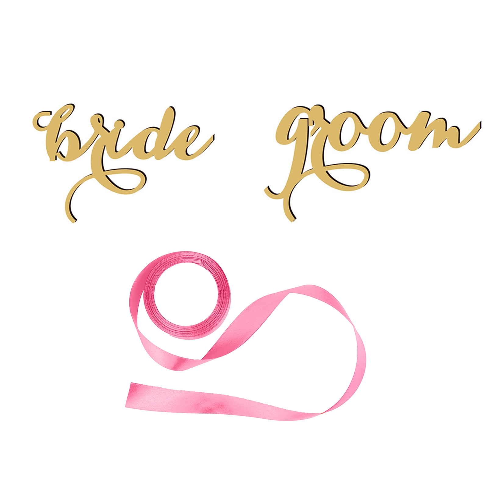 European Style Rustic Wooden Hollow Out Wedding Chair Signs - Ribbon ...