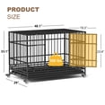 TIMHAKA 48 Inch Heavy Duty Steel Dog Crate with Wheels, Tray & Double ...