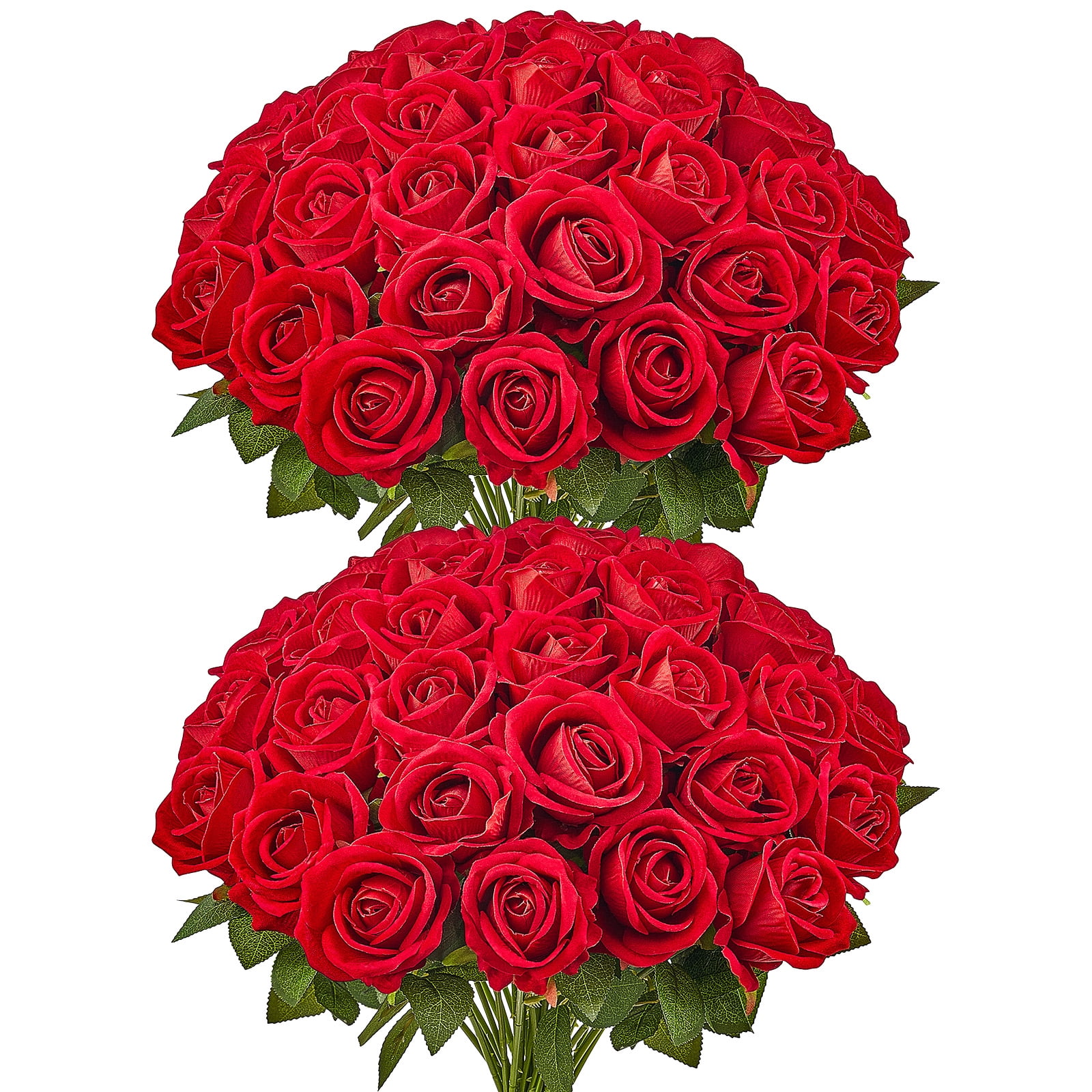 Click here for Vevor 60 Pcs Red Roses Artificial Flowers Realisti... prices