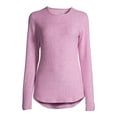 Climateright By Cuddl Duds Stretch Fleece Womens Long Sleeve Crew Neck