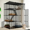 Dextrus Extra Big 4-Tier Indoor Cat Cage with Large Hammock, Perfect ...