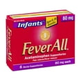FeverAll Infants Acetaminophen Suppositories 6 Rectal Suppositories ...