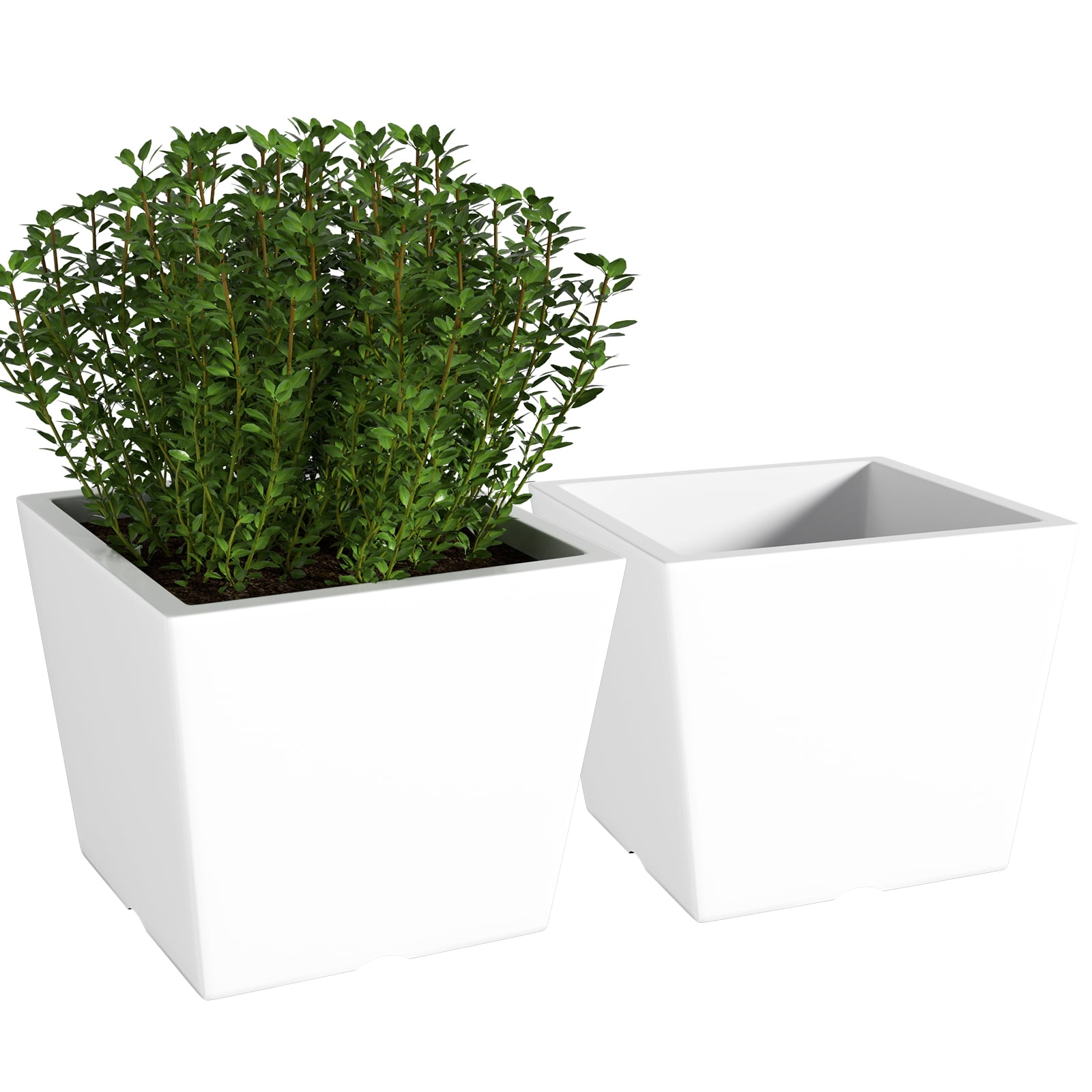 QCQHDU Plant Pots Outdoor Wide Square Planter, 6 Inch Square Planter ...