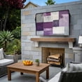 Abstract Color Block Outdoor TV Cover 40 to 43 inch Purple Block Oil ...