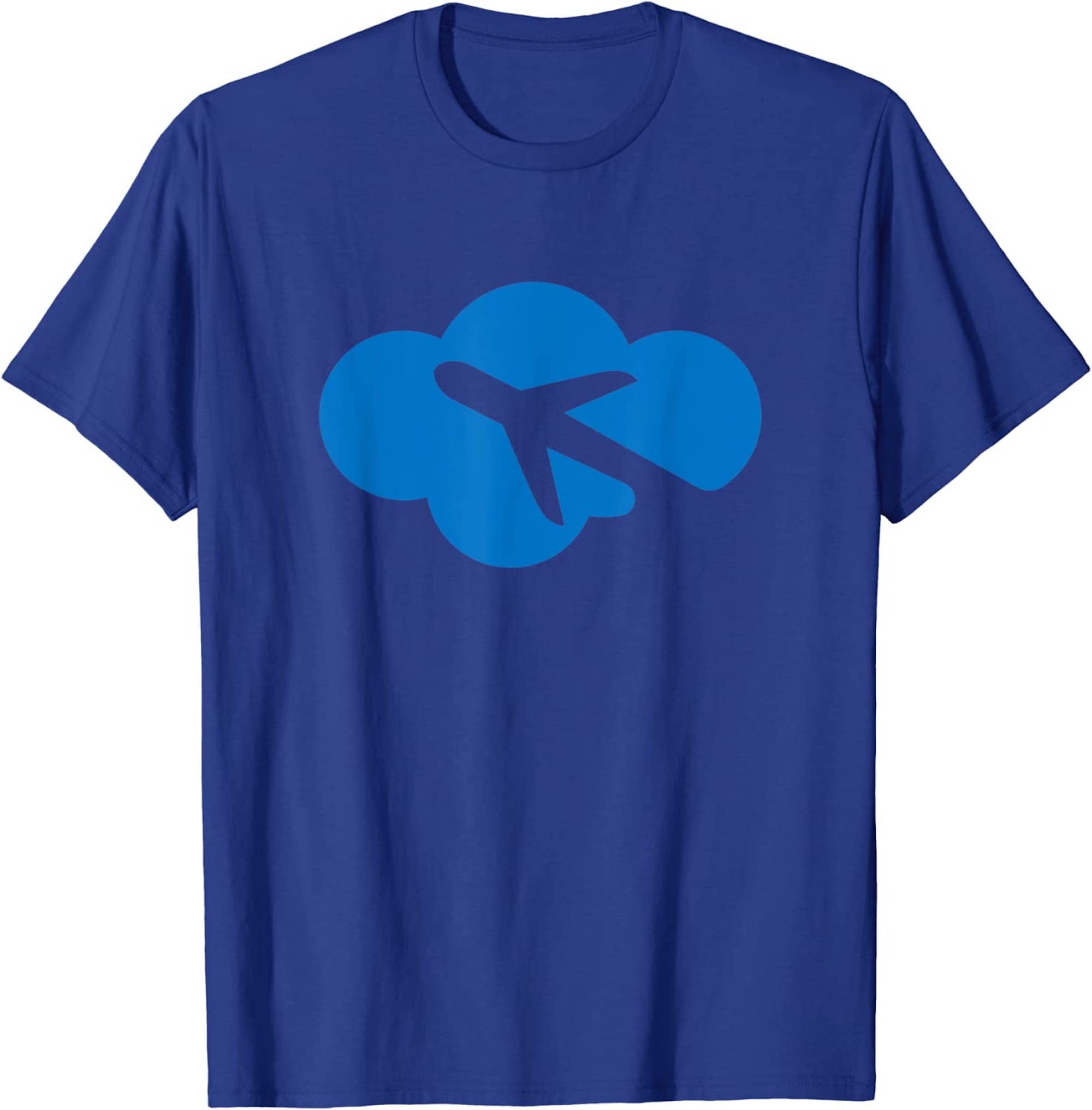 Flying Plane Airplane Aircraft Airliner Jet Blue Cloud T-Shirt ...