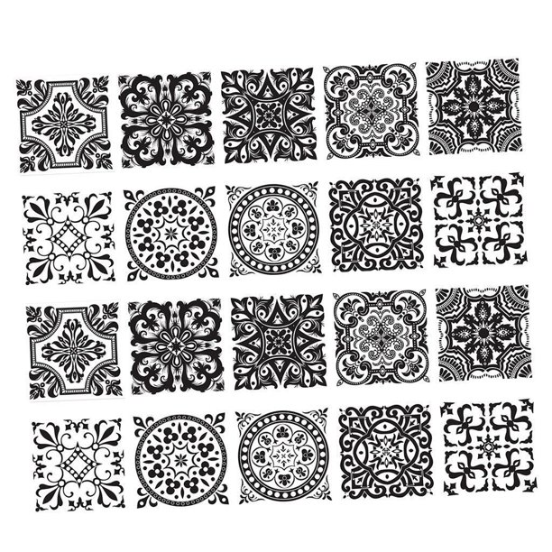 Xingzhi 20 Pieces Mosaic Wall Tiles Stickers Kitchen Bathroom Tile ...