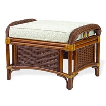 Free Shipping! SK New Interiors Alexa Ottoman Natural Rattan Wicker ...