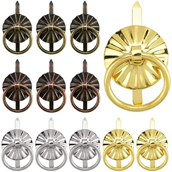 40PCS 4 Colors Metal Brad Fasteners with Pull Rings Mini Brad Paper ...