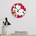 Hello Kitty Wall Clock Silent Non-Ticking 12" Premium Quartz Round Easy ...