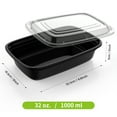 TINANA Meal Prep Containers, 50 Pack 32 oz Plastic Food Storage Bento ...