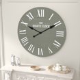 CBJCBJ 35.5” Farmhouse Large Shiplap Round Wall Clock with Roman ...