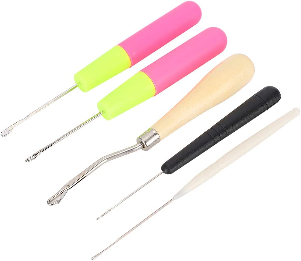 Latch Hook Kit, Wooden Bent Latch Hook Tongue Crochet Tool DIY Knitting ...