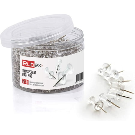 600 IGUOHAO Push Pins, Clear Push Pins, Translucent Plastic Head, Clear ...