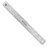 Westcott Metal 12" Stainless Steel Ruler, Metric/Imperial, Non-Slip ...