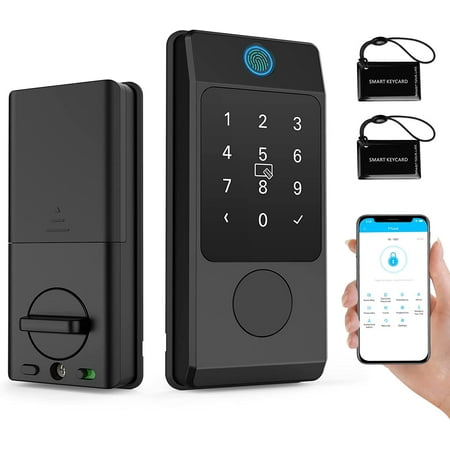 Smart Locks for Front Door, sinda Electronic Fingerprint Door Locks with Keypads, Wi-Fi ...