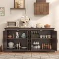 Frmobepts 70" Large Buffet Cabinet, Farmhouse Kitchen Buffet Storage ...