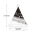 Cauagu Piano Keys With Musical Notes Pattern Christmas Hat for Kids ...