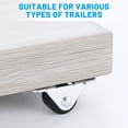 NEXAVKPR Quiet Rolling Mini Casters TPE Rubber Wheel & Metal Base for ...
