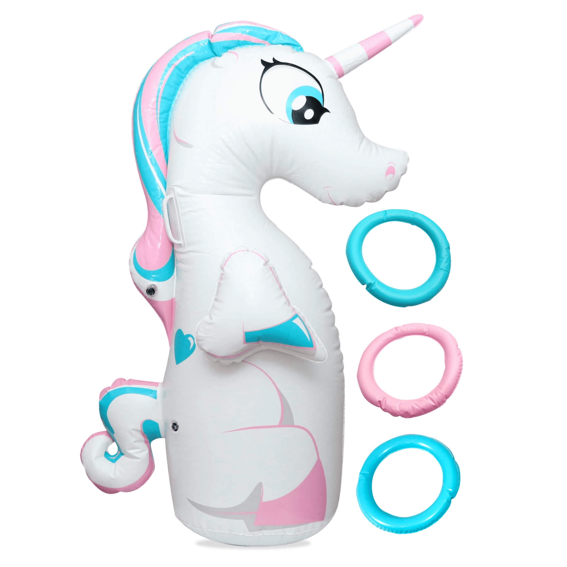 (Inflatable Dudes) Unicorn 47 Inches -Kids Punching Bag, Ring Toss, & Ride-On - Walmart.com