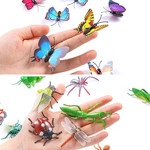 Auihiay 36 paquete de figuras de insectos de plástico grandes insectos ...