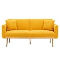 65 Inch 2 Seater Couch, Mid-Century Love Seats Sofa with Pillows ...