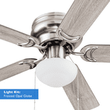 Mainstays 44" Satin Nickel Hugger Ceiling Fan, 5-Blade - Walmart.com