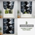Black Broken Stone Tie Up Curtains for Window, Thermal Insulated ...