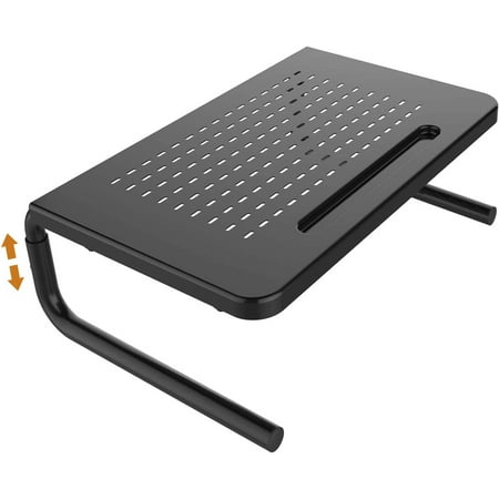 Computer Monitor Stand Riser with 3 Level Height Adjustable Multi Media ...